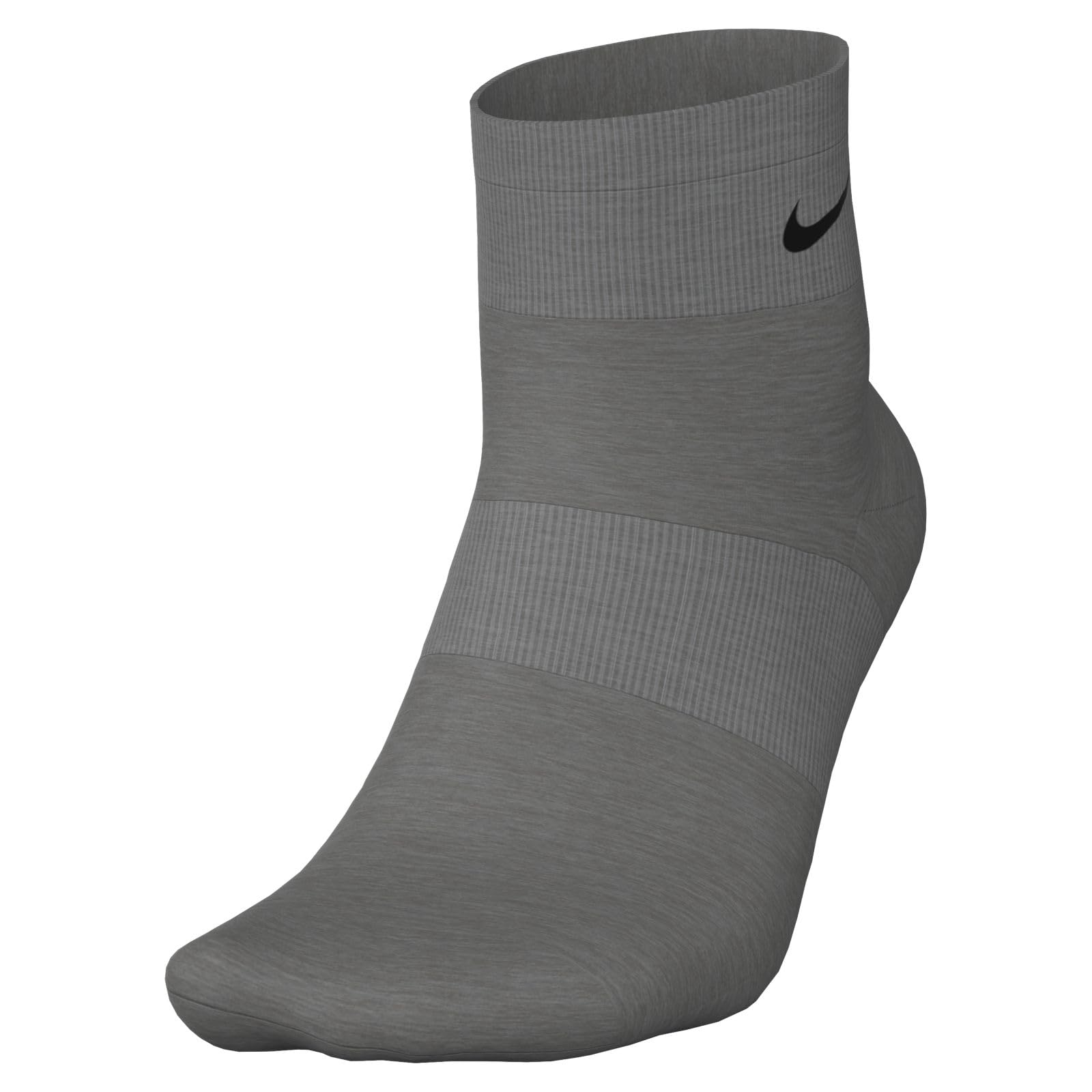 Nike Everyday Cushion Ankle Training Socks (6 Pair), Men's & Women's Ankle Socks with Sweat-Wicking Technology, Carbon Heather/Black, X-Large