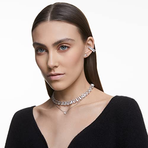 Swarovski Millenia Stud Earrings, Trilliant cut crystal, White, Rhodium Finish