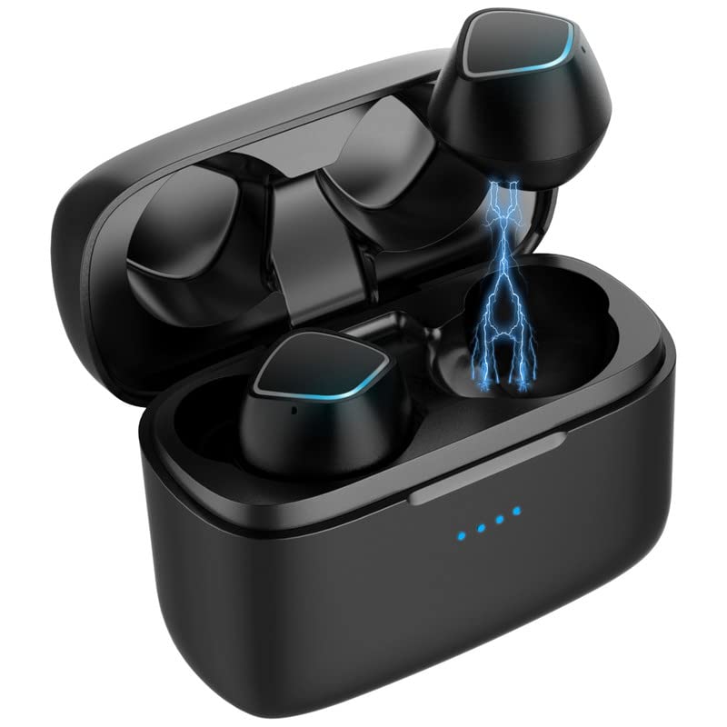 Wireless Earbuds, 36H Playtime Bluetooth Earbuds. Bluetooth 5.0 with Power Mic- Portable Charging Case- Voice Assist- Touch Control- Waterproof. Earbuds Wireless for Effortless Setup Customizable Fit