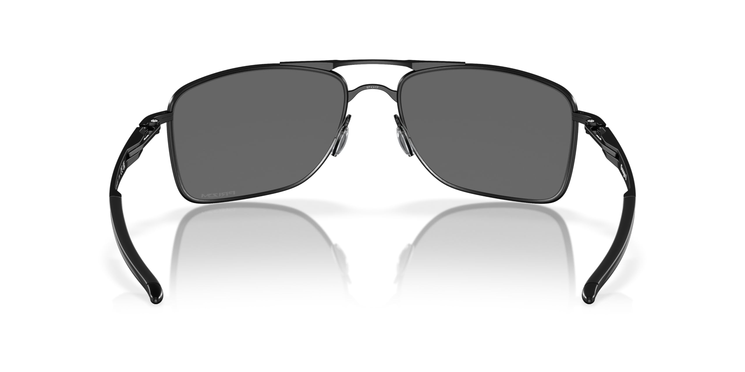 Oakley Men's OO4124 Gauge 8 Rectangular Sunglasses, Matte Black/Prizm Black Polarized, 57 mm