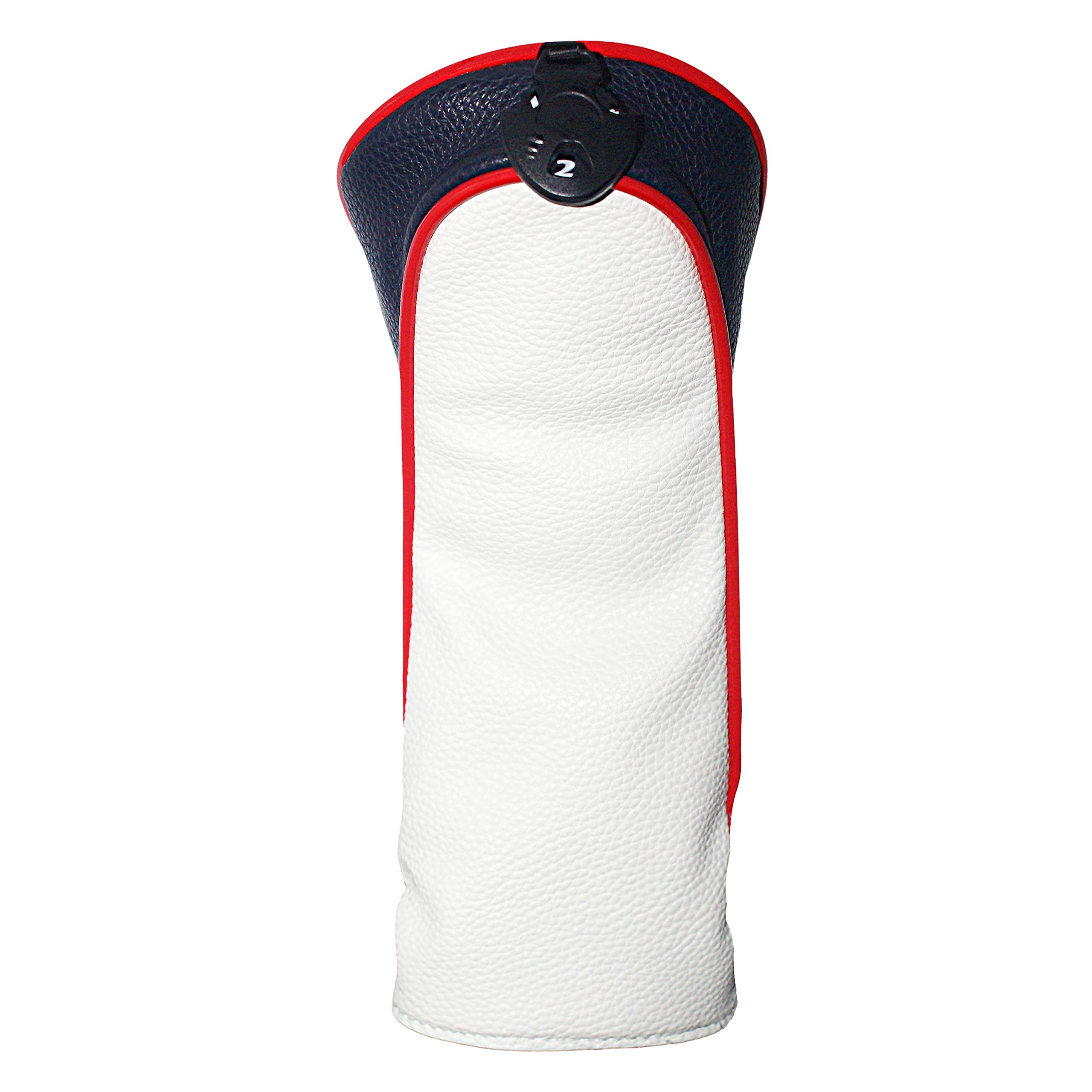 Sailling golf 3 Wood Headcover Knitted Embroidered Stars and Stripe Soft Leather, USA Golf Head Covers for Woods and Driver (White-3pcs)