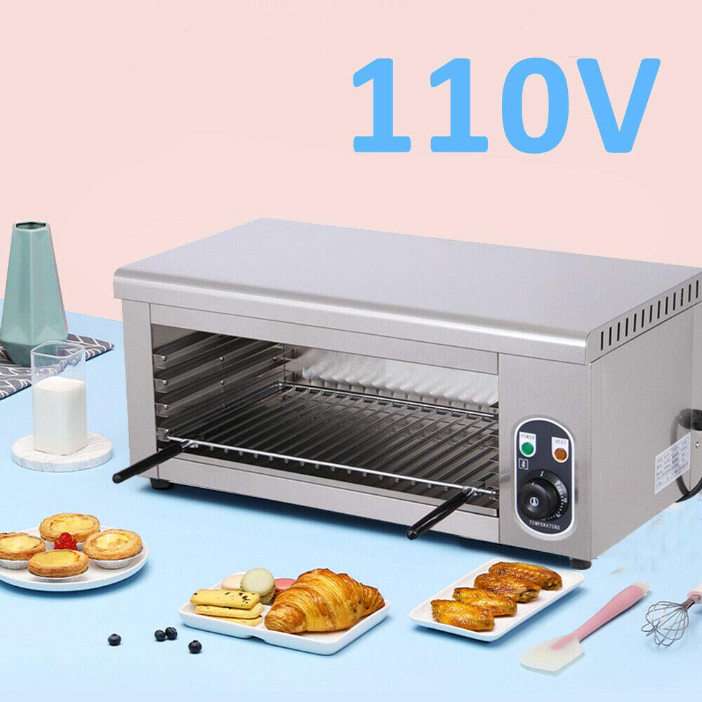 TFCFL Salamander Broiler Countertop Grill, 2000W Electric Cheese Melter Cheesemelter Broiler, Wall-mounted Cheese Broiler BBQ Counter for Restaurant Kitchen 50-300 ° C