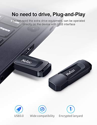 Netac 256GB Thumb Drive, 256GB Flash Drive 3.0 USB Sticks Jump Drive, Read Speeds up to 90MB/s