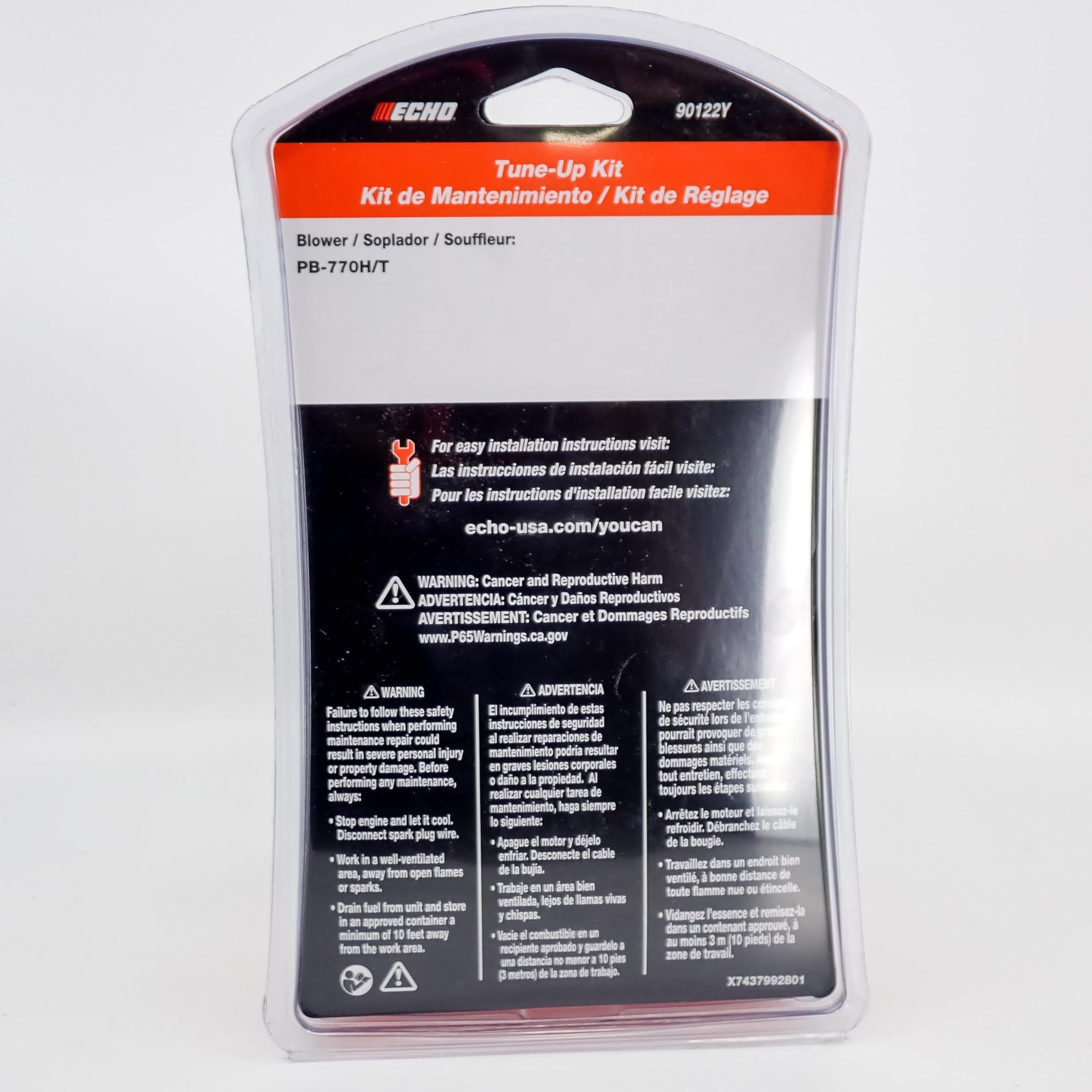 Traverse Creek Inc Genuine Oem Air, Fuel Filter and Spark Plug You-can Tune up kit Fits Echo PB-770 90122Y
