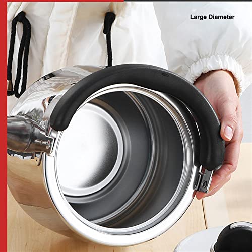 MMSEKT Camping Kettle Thickened whistle kettle stainless steel fast heating kettle household teapot