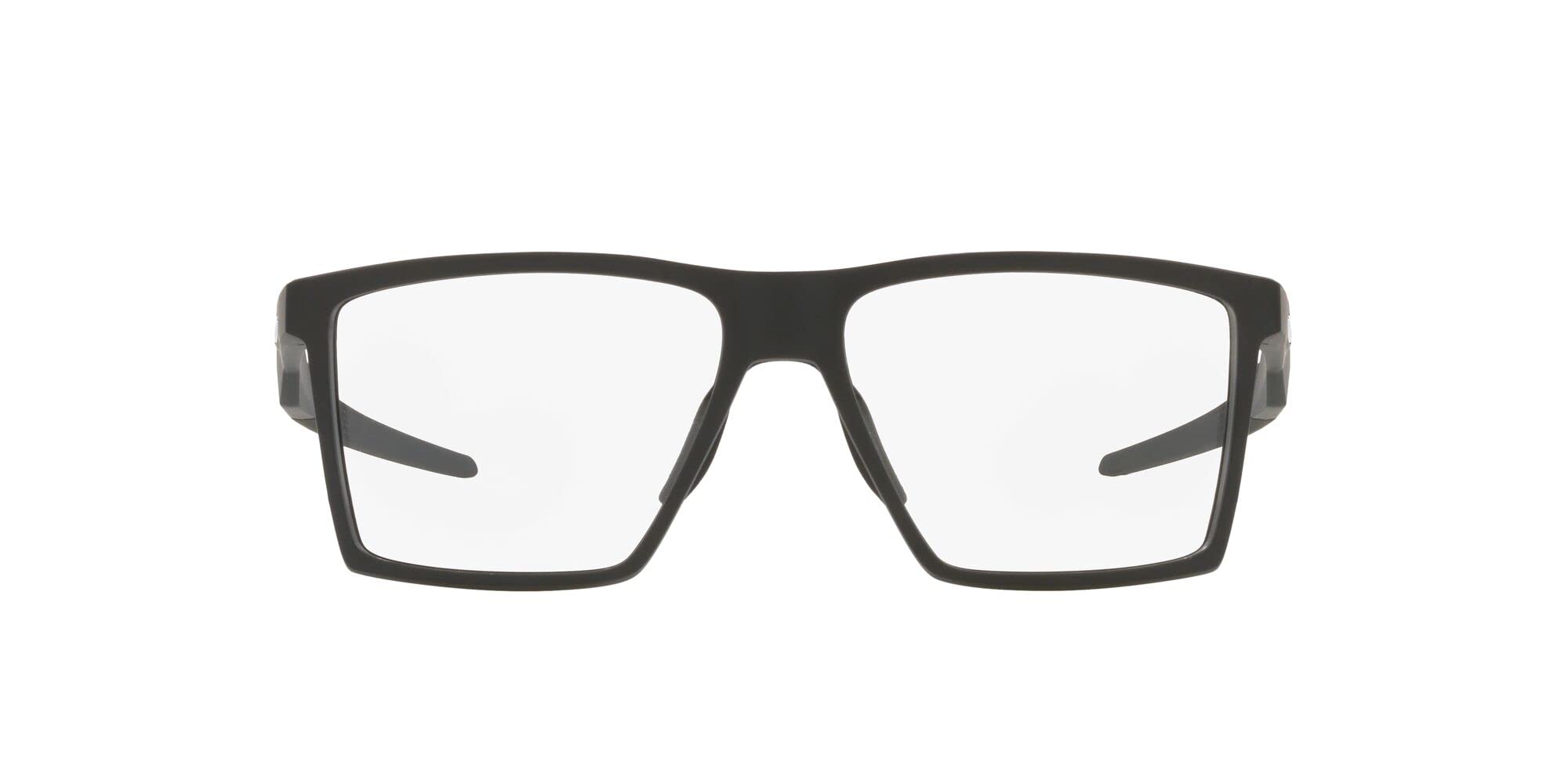 Oakley Men's Ox8052 Futurity Square Prescription Eyewear Frames, Satin Black/Demo Lens, 57 mm