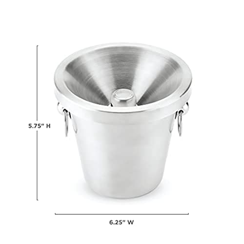 True Stainless Steel Spittoon for Wine, Whiskey, Cocktails, Alcohol Tasting Spit Cup β Savor, Set of 1, Silver Spitter