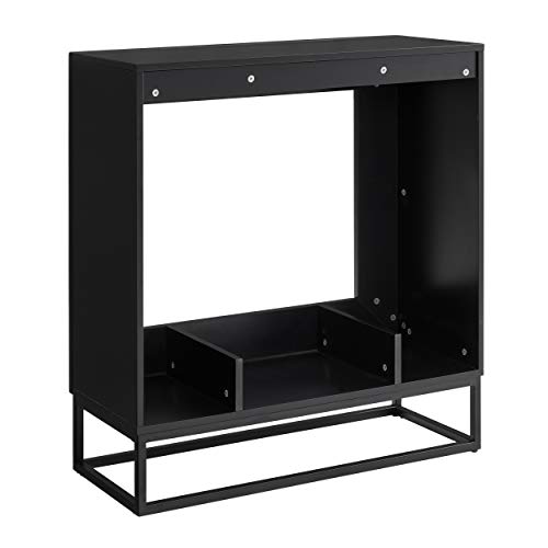 SEI Furniture Frescan Color Changing Electric Fireplace, Black