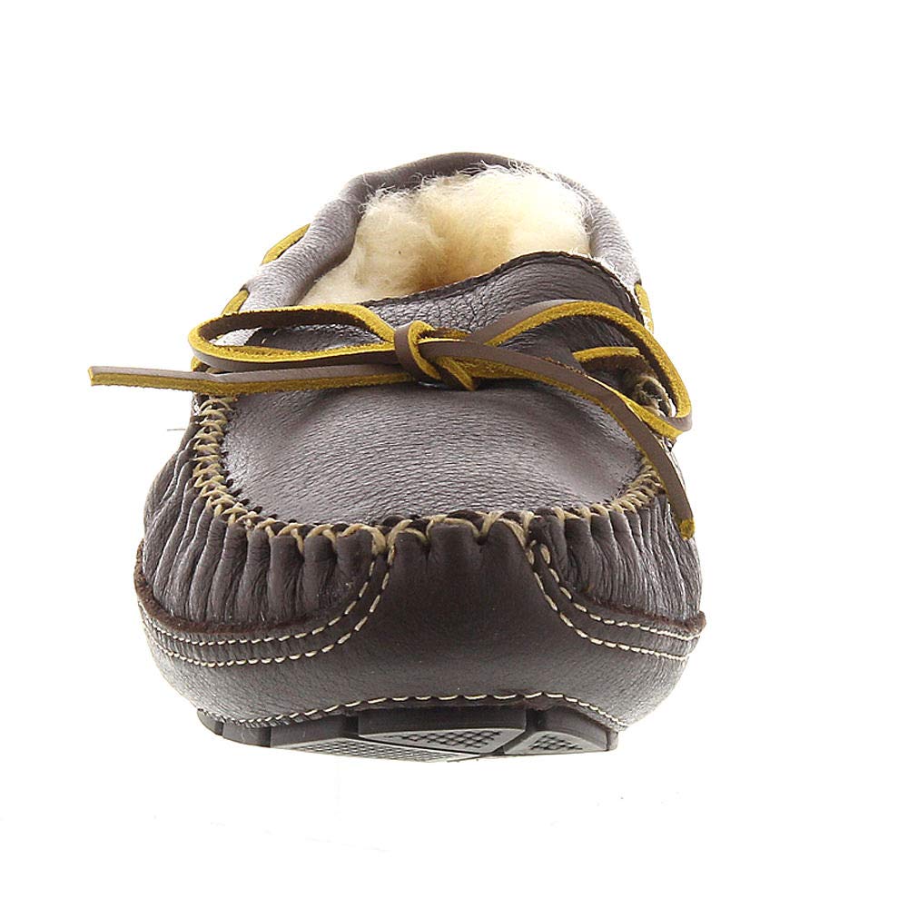 Minnetonka Mens Sheepskin Moose Slipper Choco Size 13