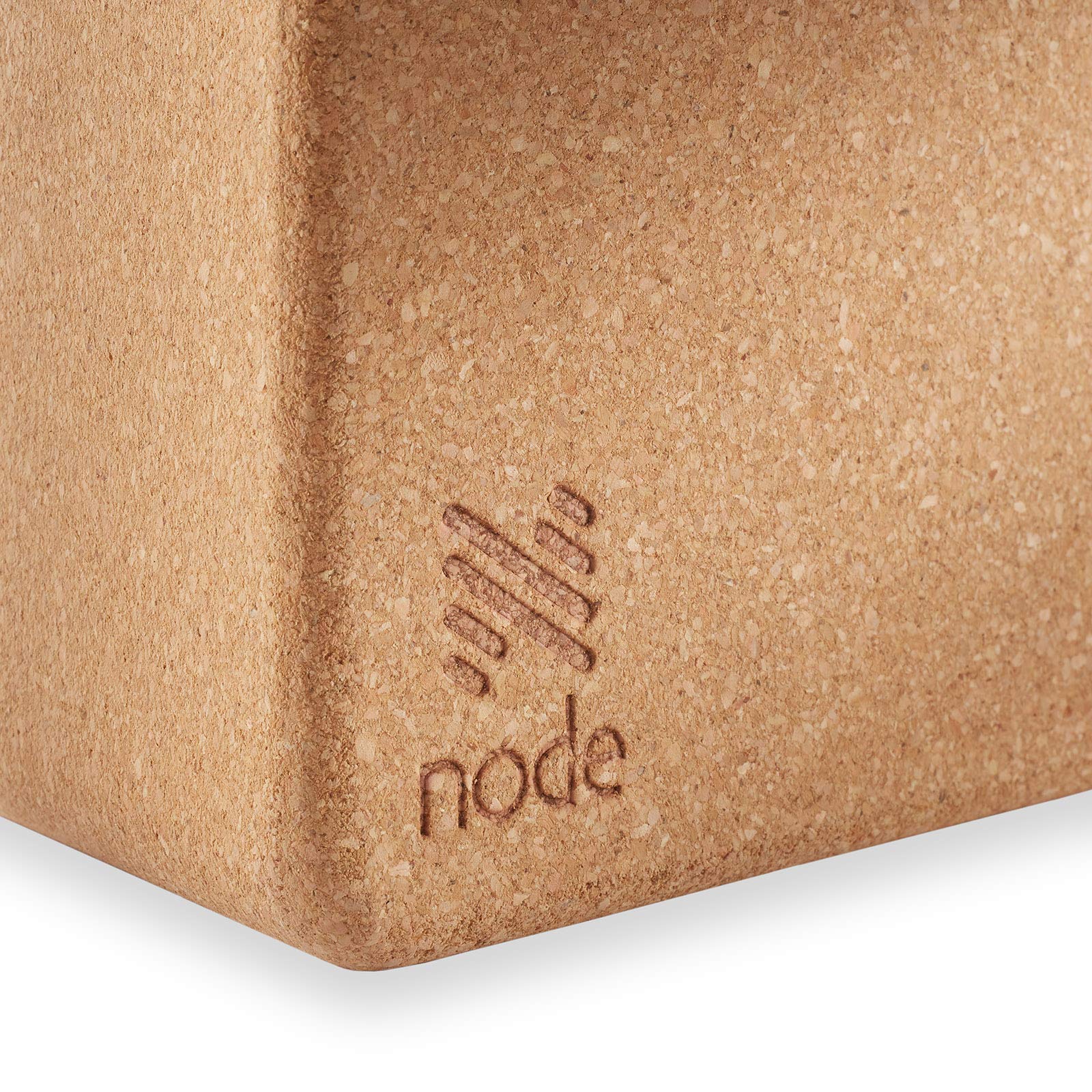 Node Fitness Premium Yoga Block (Set of 2) - 3 Inch Thick Cork Brick
