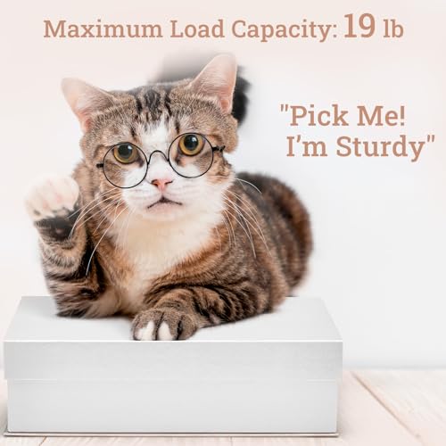 MESHA 13.5x9x4'' Large Gift Boxes with Lids, 1PC Sturdy White Bridesmaid Proposal Box for Christmas Presents Wedding Birthday Party