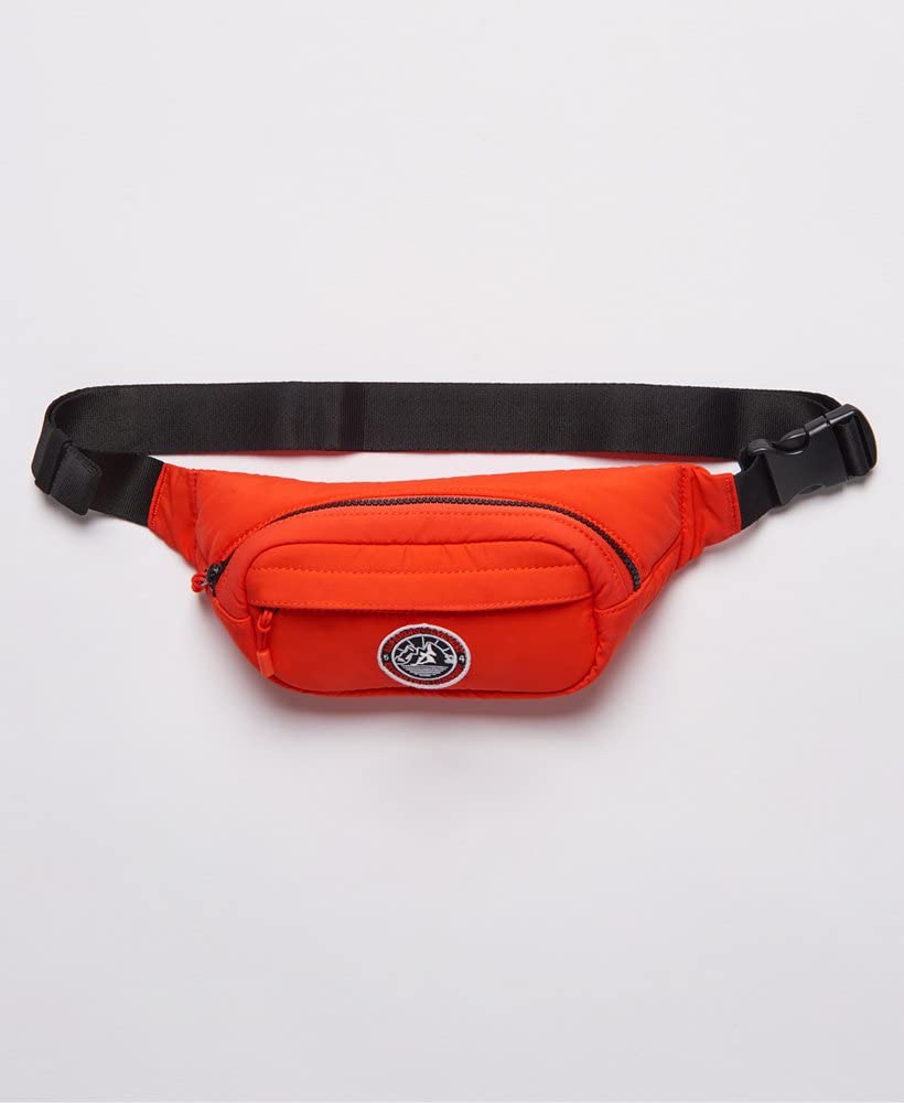 Superdry Mens Unisex Mountain Small Bumbag, Main Zipped Compartment Flare Orange Size One Size