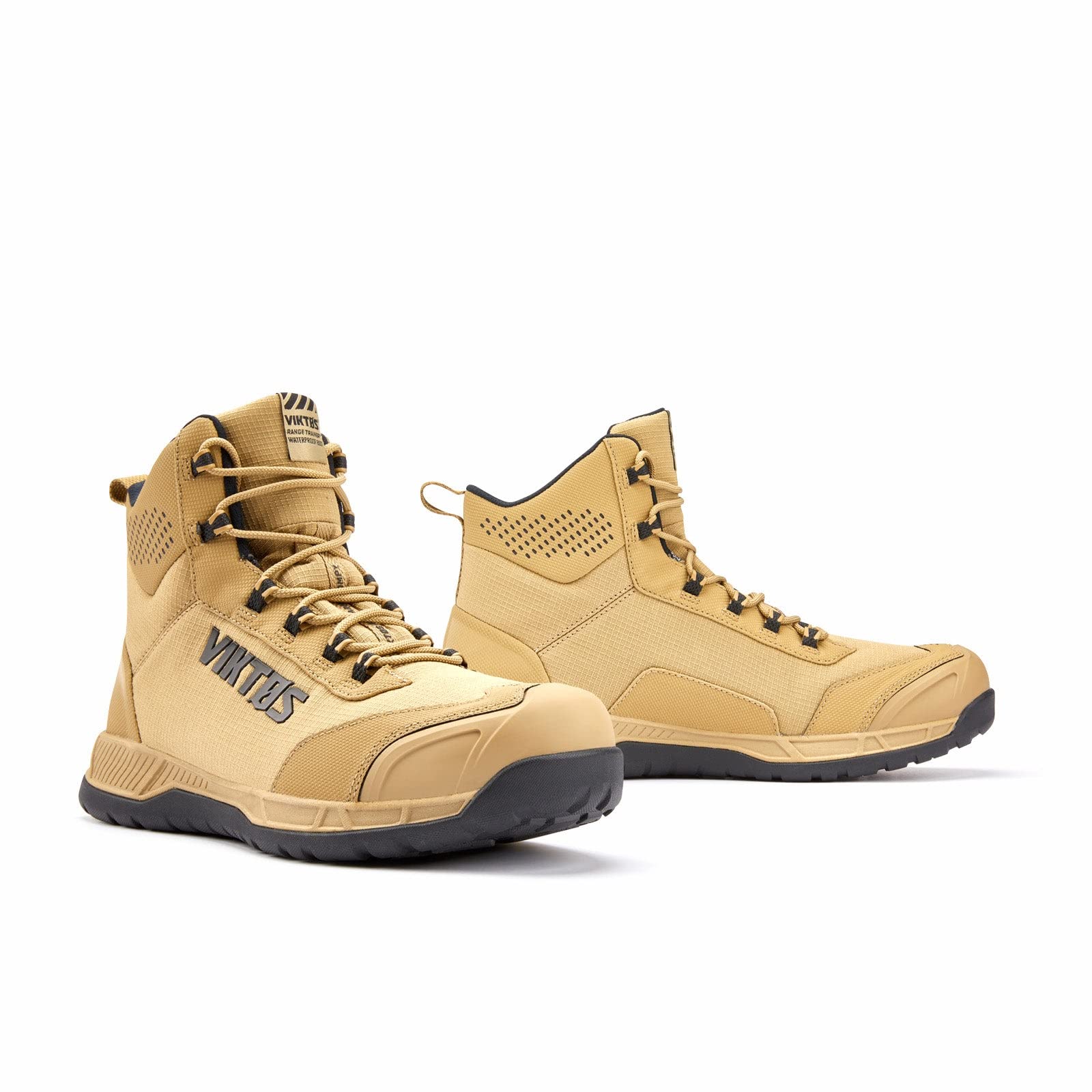 VIKTOS Men's Range Trainer Rugged Durable Breathable Waterproof Reinforced Toe Tactical Mid Boots, Coyote, 11