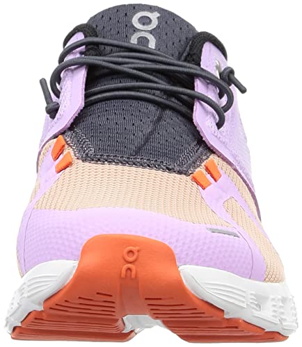 ON Women's Cloud 5 Push Sneakers, Fiji/Rose, 9.5