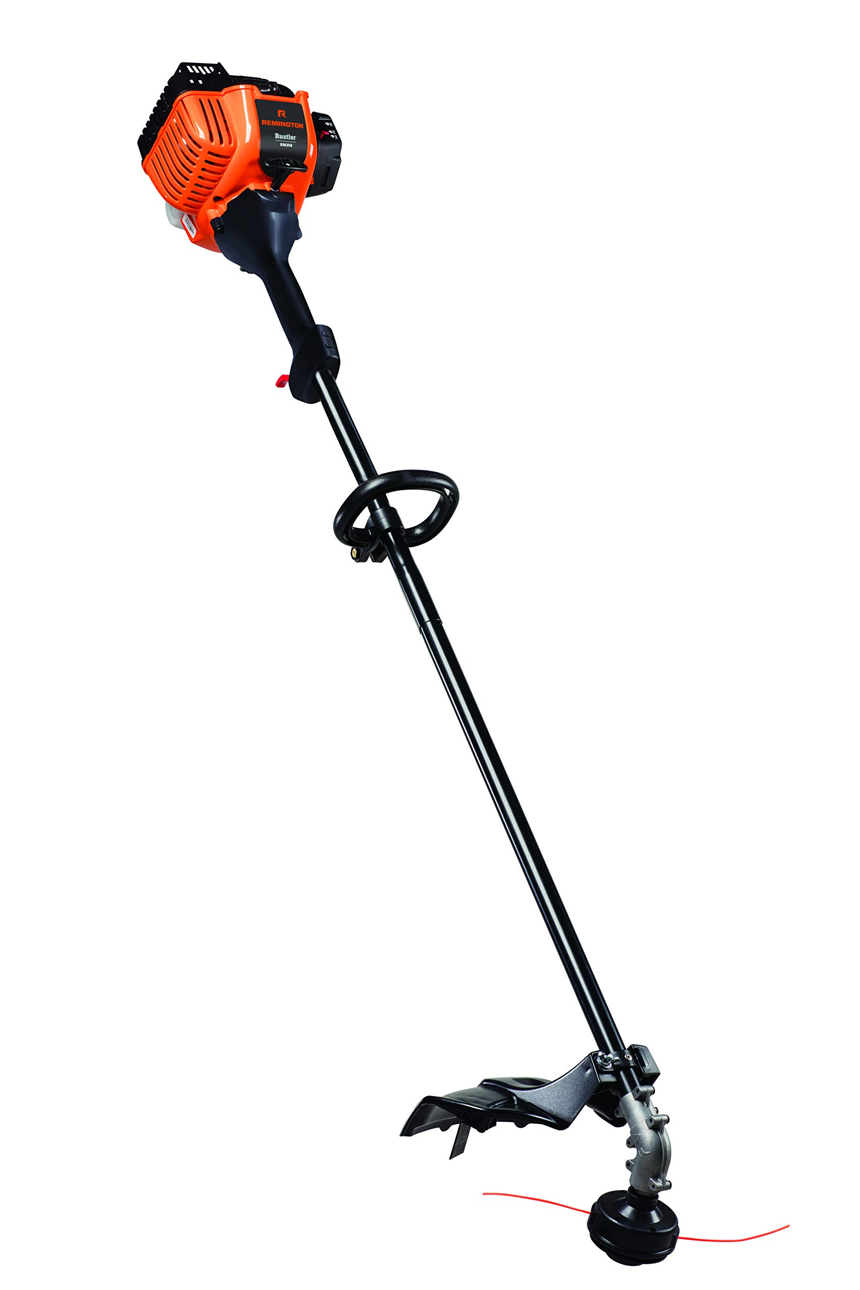 Remington RM25S 25cc 2-Cycle 16-Inch Straight Shaft Gas Powered String Trimmer - Lightweight Weed Wacker for Lawn Care, Orange