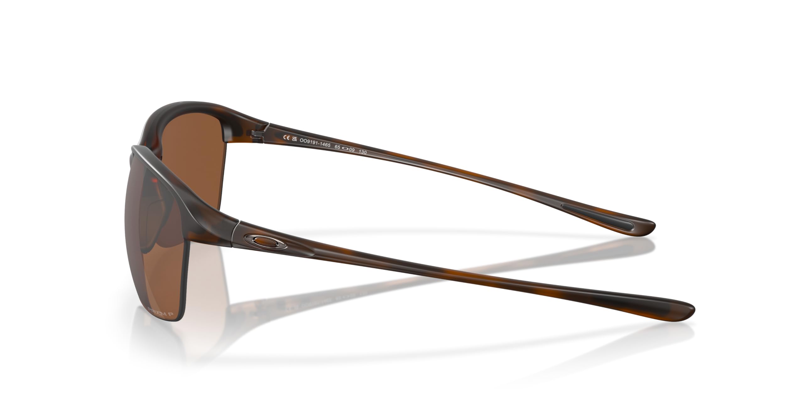 Oakley Women's Oo9191 Unstoppable Rectangular Sunglasses, Matte Brown Tortoise/Prizm Tungsten Polarized, 65 mm