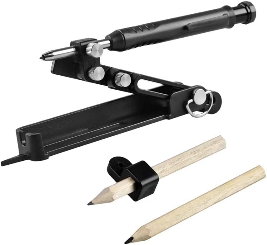 Versatile Scribing Tool, Scribing Tool with Deep Hole Carpenter Tracer Pencil for Woodworking Scribing Tool Wood Scribing Tool Construction Floor Corner Measurement tool