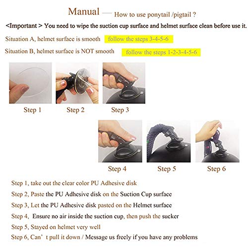 Pearlead Helmet Mohawk Wig Adhesive Accessories Kids Mohawk for Motorcycle Bicycle Ski Snowboard Helmet Hair Reusable Design Silver Gary