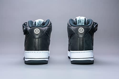 Nike Men's Air Force 1 Mid shoe, Black/Black/White, 8.5