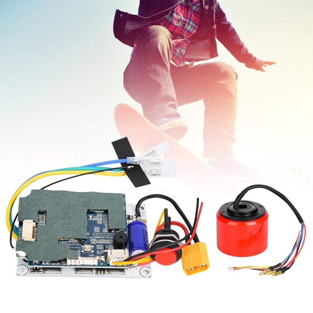 REOUG Nologo Electric Skateboard Motor 70mm 24V-36V 150W Brushless Motor Hub Motor Mini Scooter DIY Electric Skateboard Remote Control