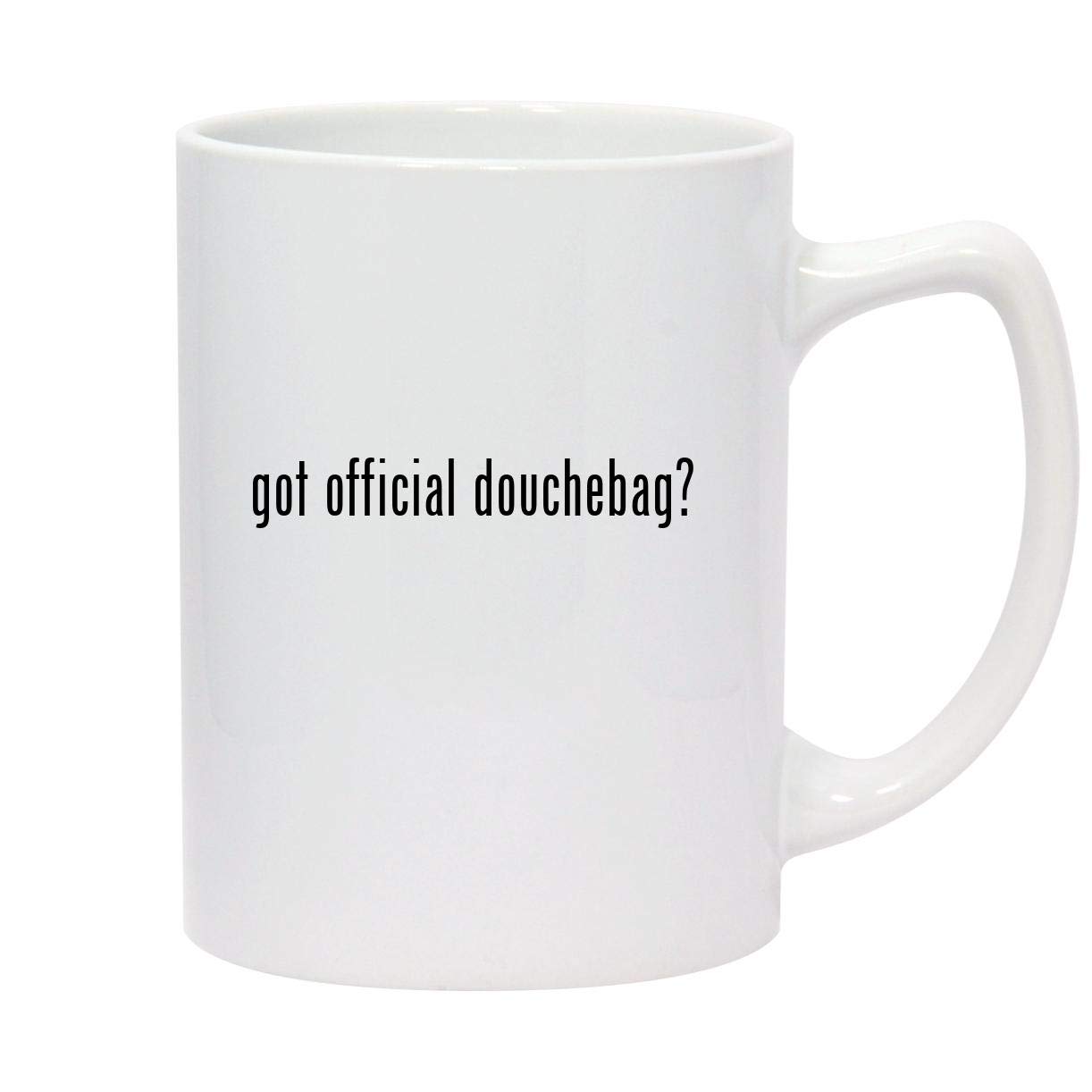 Molandra Products got official douchebag? - 14oz White Ceramic Statesman Coffee Mug