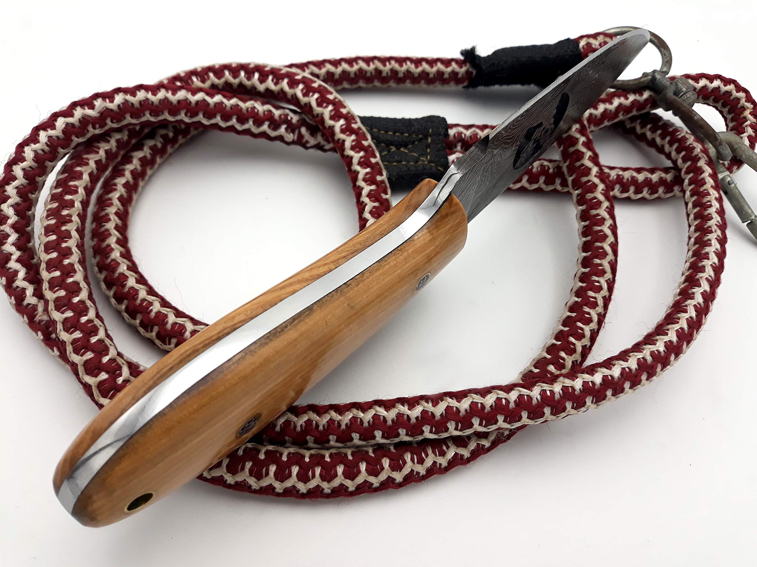 Nooraki REG- 61 Handmade Damascus Hunting knife 8.5 inches Full Tang Stag Head on Blade with Leather Sheath