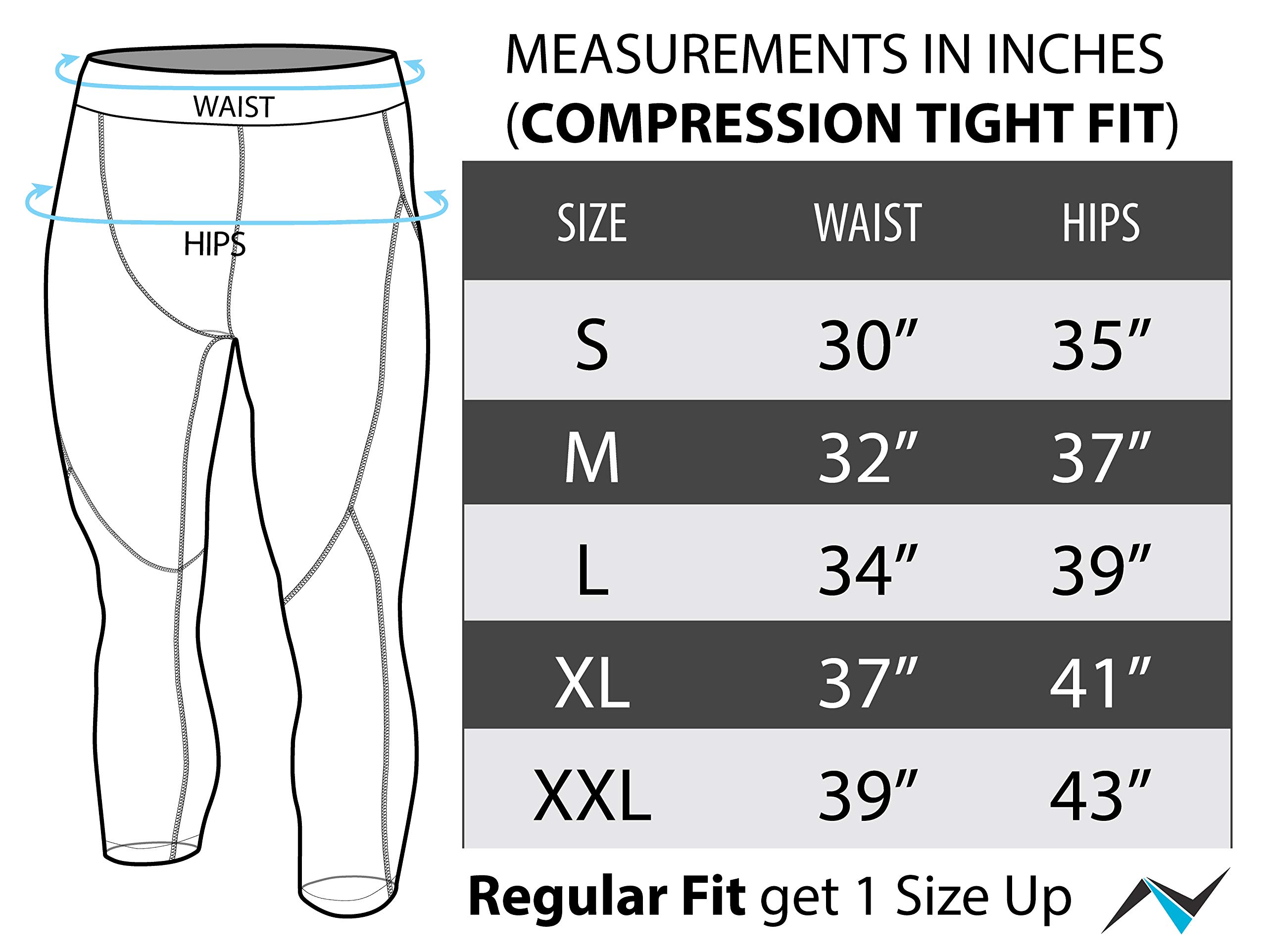 NOOZ Men's Cool Dry Compression Ankle Length Capri Shorts Baselayer Legging Shorts Tights - (Capri) Dark Gray, Medium