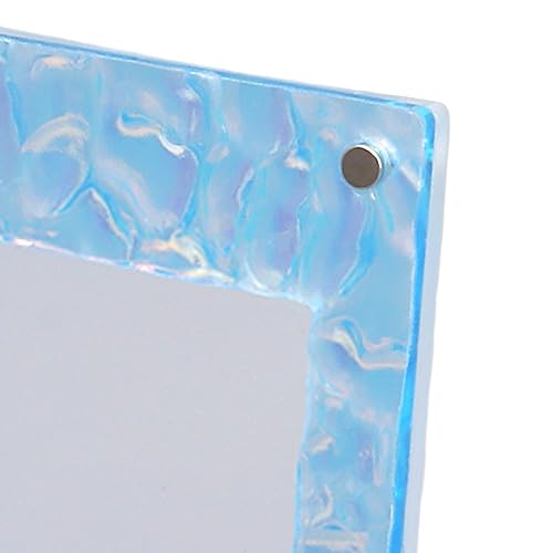 Picture Frame, Easy Cleaning Clear Table Top Photo Frame Acrylic Robust for Cards (Dazzling Color (Stone Head Pattern))