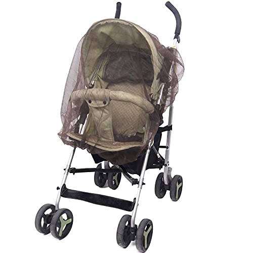 No-See-Um Mesh Mosquito Net for Baby Strollers, Car Seats, Bassinets, Cradles, Playards, Breathable no Harmful Chemicals Available in Grey or Coffee Color(Brown)