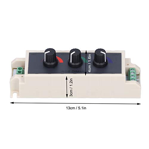 Oumefar Light Dimmer, Three‑Way Dimmer RGB Controller RGB Knob Dimmer Knob Control for LED Lights for Ribbon Lights
