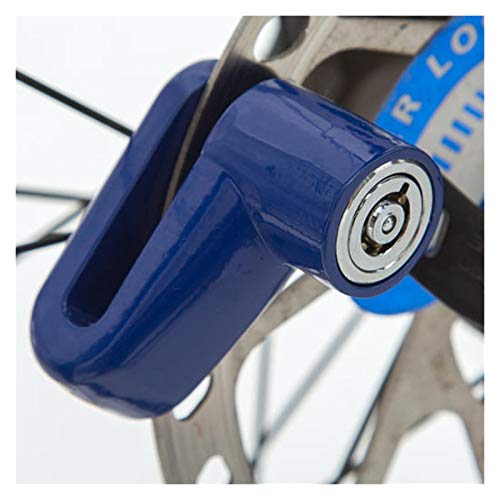 SXCLS Bike U-Lock Waterproof Bike U Lock Security Theft Heavy Duty Motorcycle Bicycle Moped Scooter Disk Brake Rotor Lock Accessories U-Lock (Color : Blue)