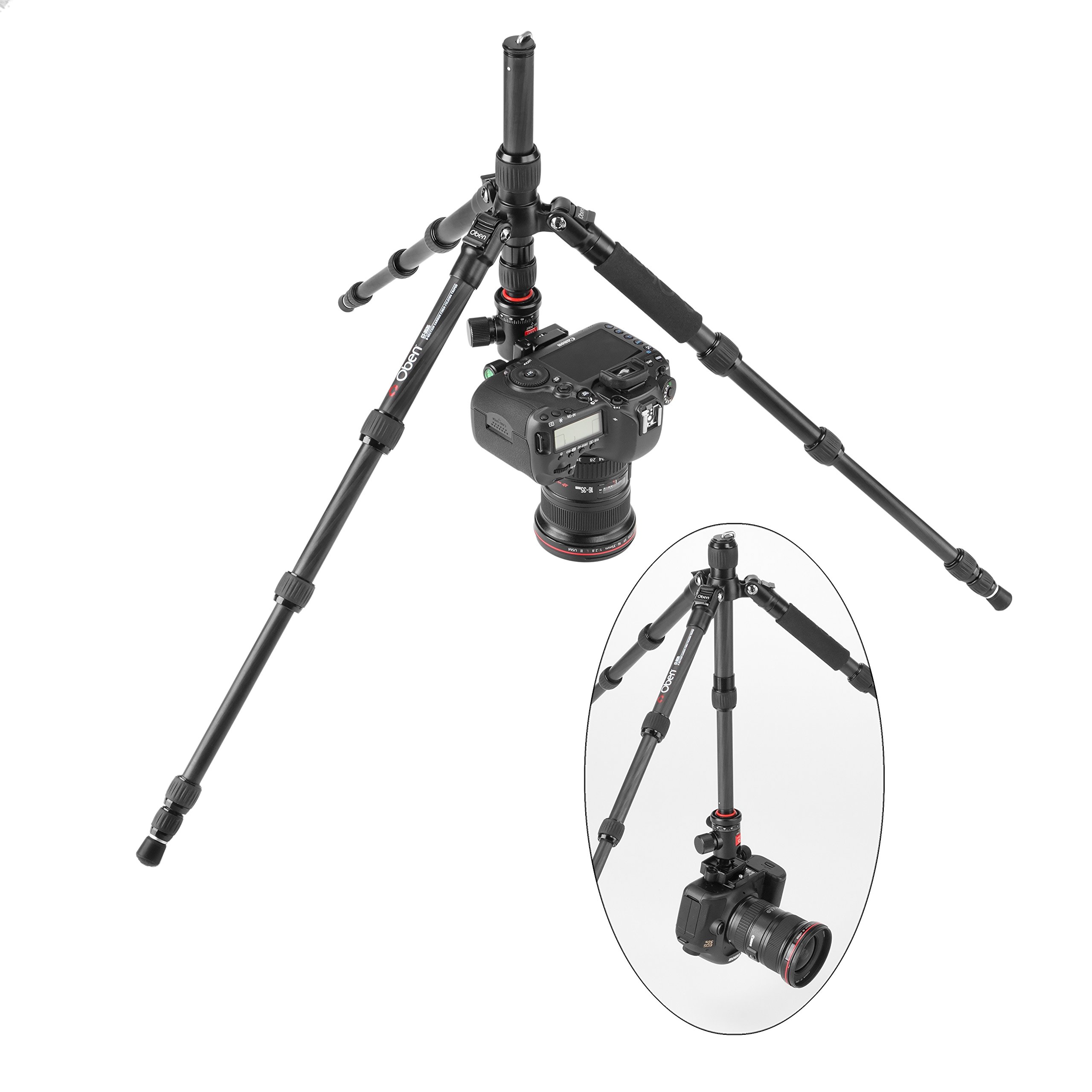 Oben CT-3535 Folding Carbon Fiber Travel Tripod with BE-208T Ball Head