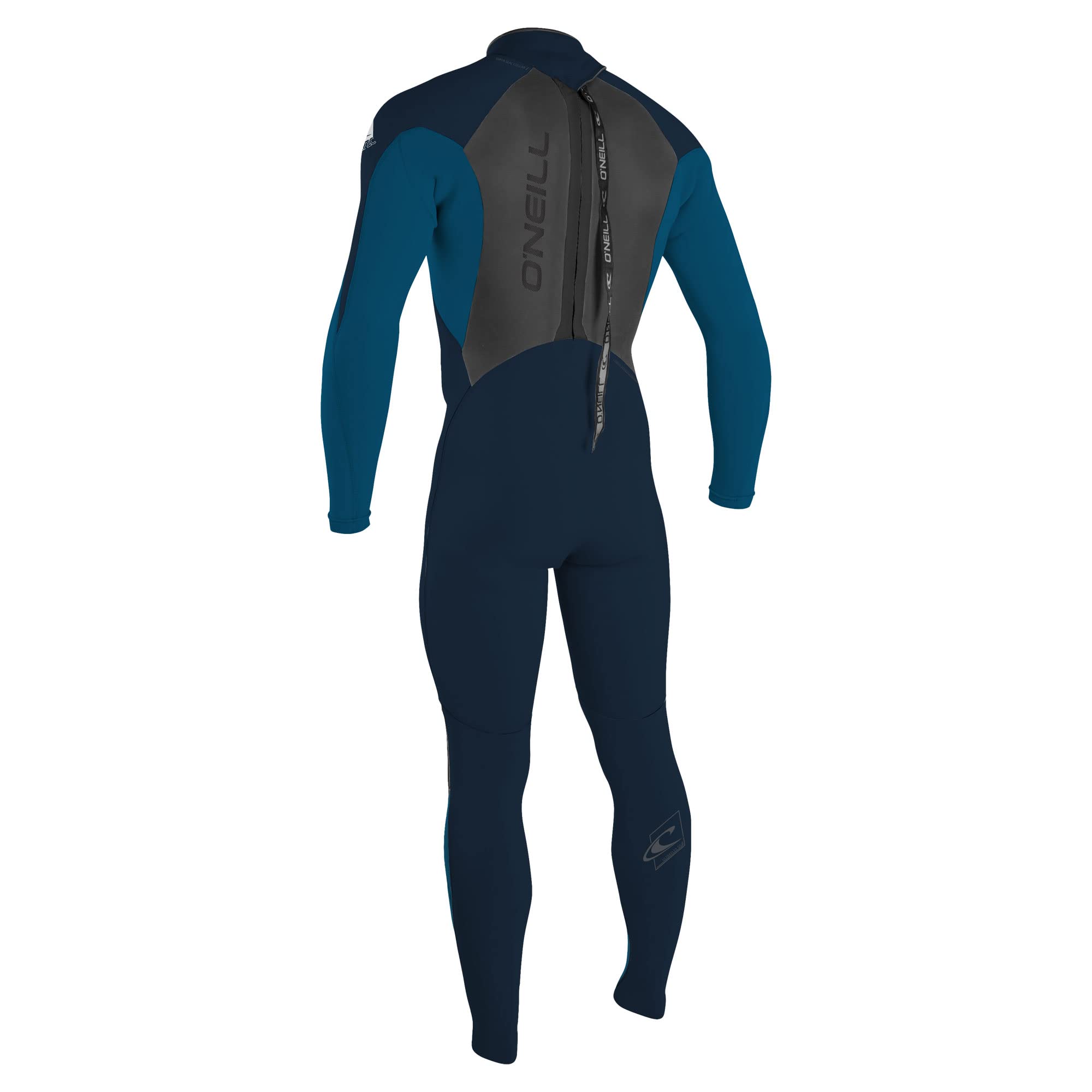 O'Neill Men's Epic 4/3mm Back Zip Full Wetsuit, Abyss/Ultra Blue/Abyss Small