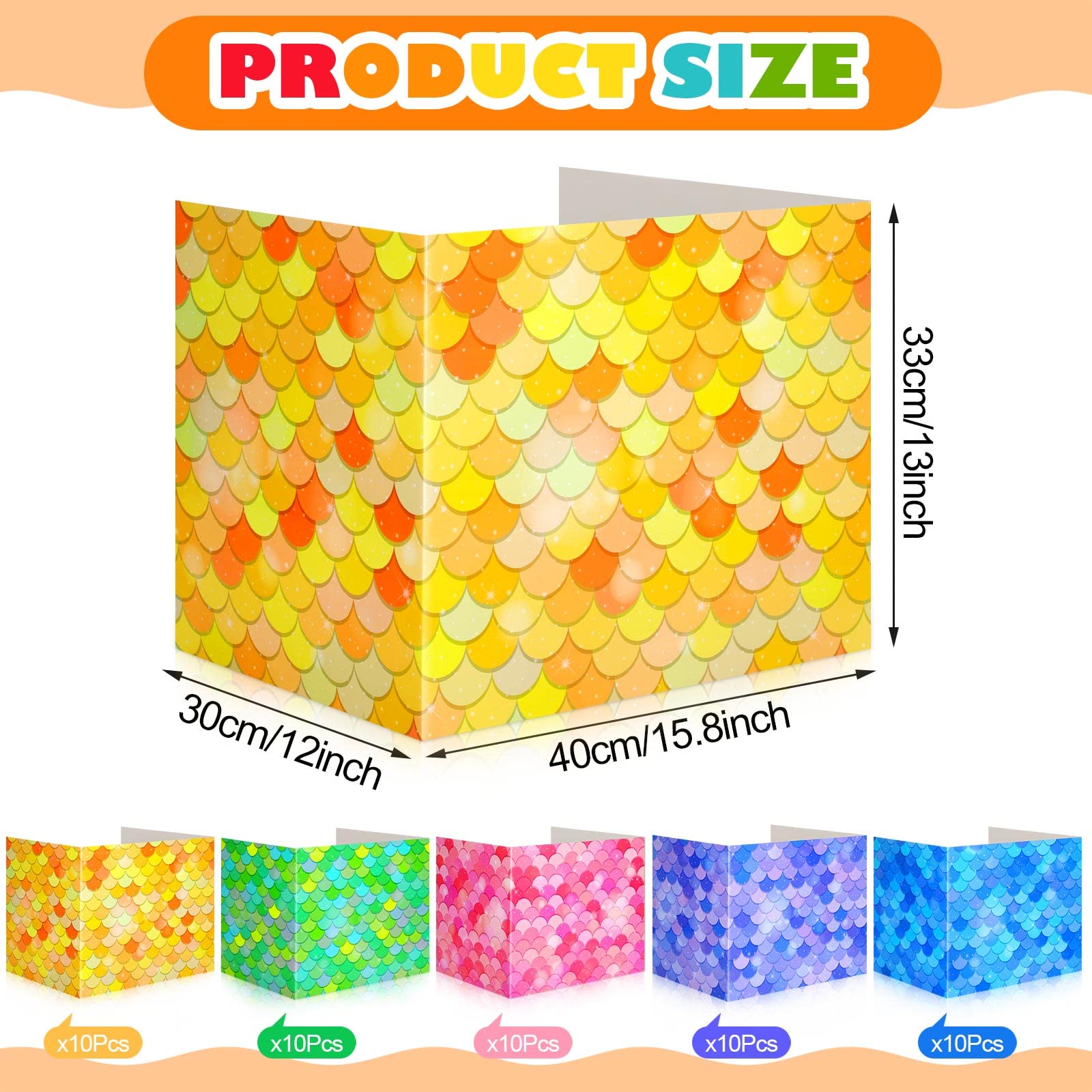 Seajan 50 Pieces Privacy Boards for Student Desk Dividers Privacy Folders Classroom School Privacy Cardboard Board with 50 Pieces Label, Reduce Distractions Keep Eyes from Wandering (Mermaid Style)