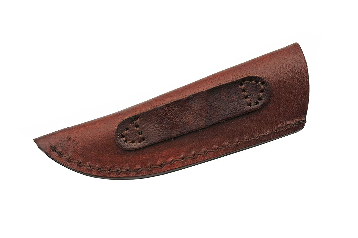 Szco Supplies 7.5" Horn/Turquoise Handle Damascus Steel Outdoor Hunting Knife with Sheath