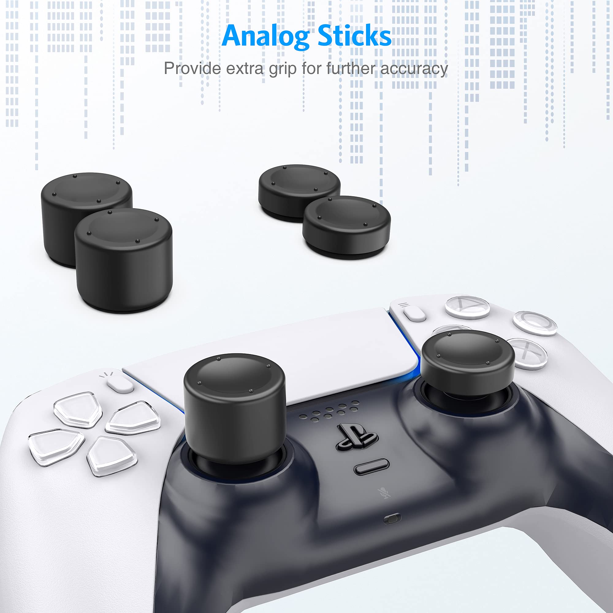 Peoture PS5 Controller Charger Station, PS5 Charging Station Dual Charger Docking Station Compatible with Playstation 5 PS5 with LED Indicators- Fast Charging 5V/2A Cable Included