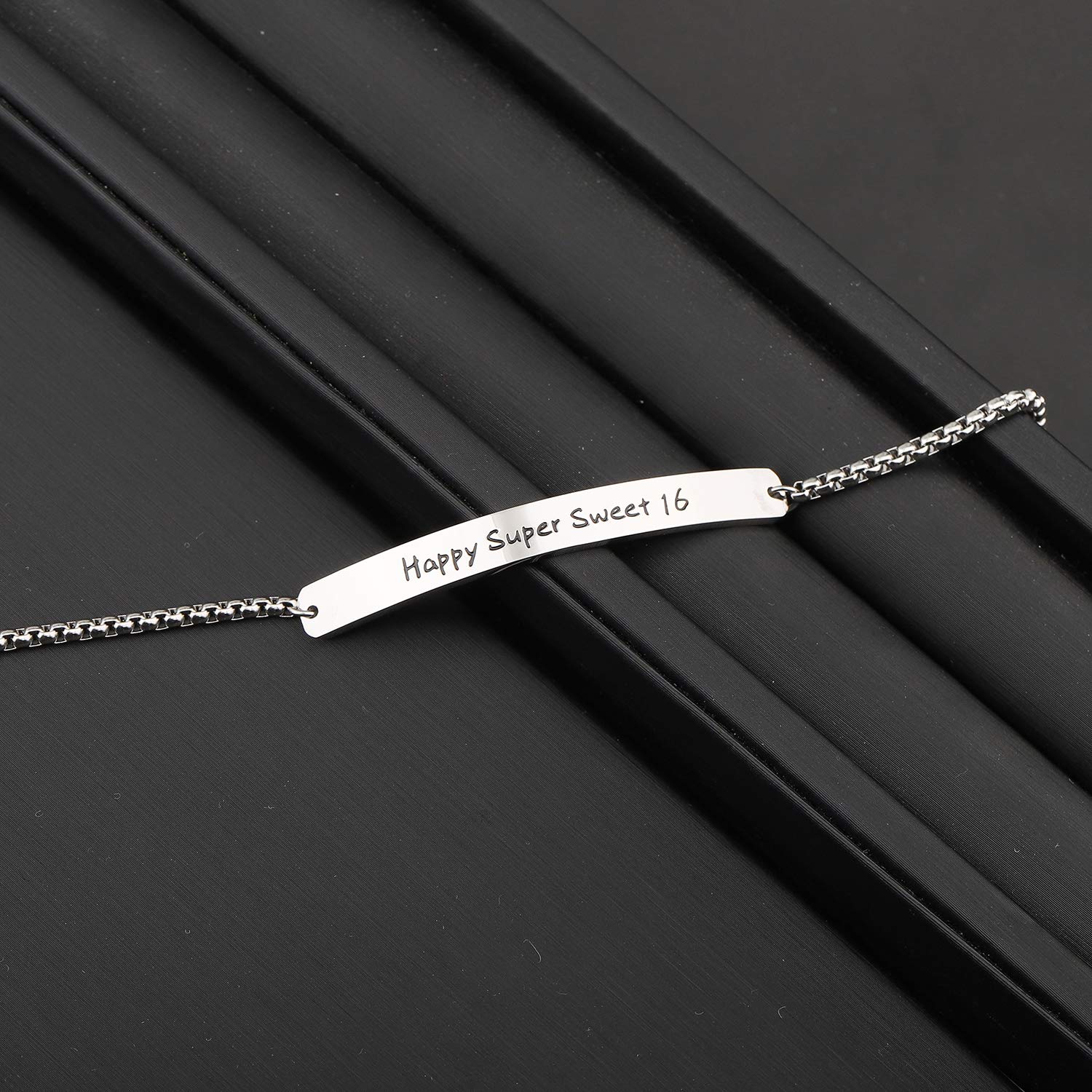 MYOSPARK Happy Super Sweet 16 Birthday Bracelet Gift For Daughter (16th Bracelet)