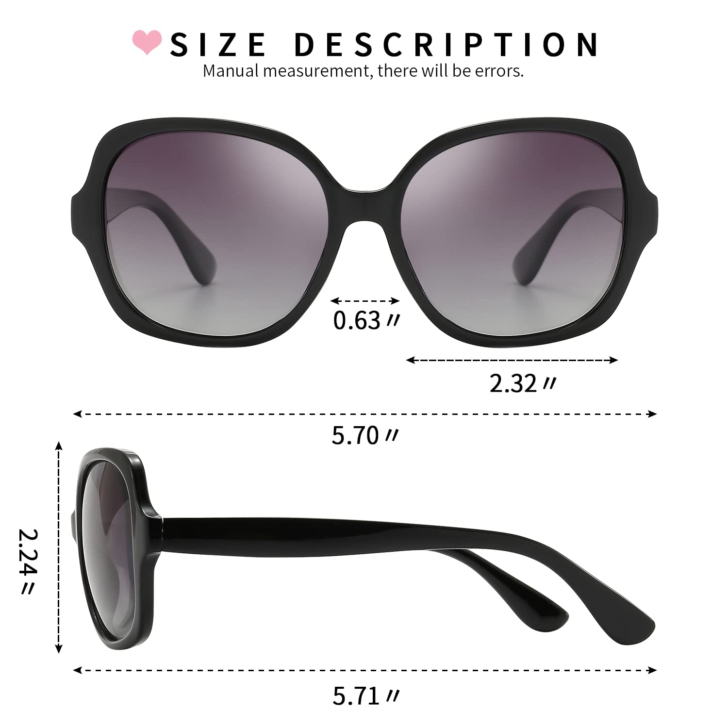 Votange Oversized Polarized Sunglasses Womens Retro Trendy Big Oval Sun Glasses UV Protection Shades For Women