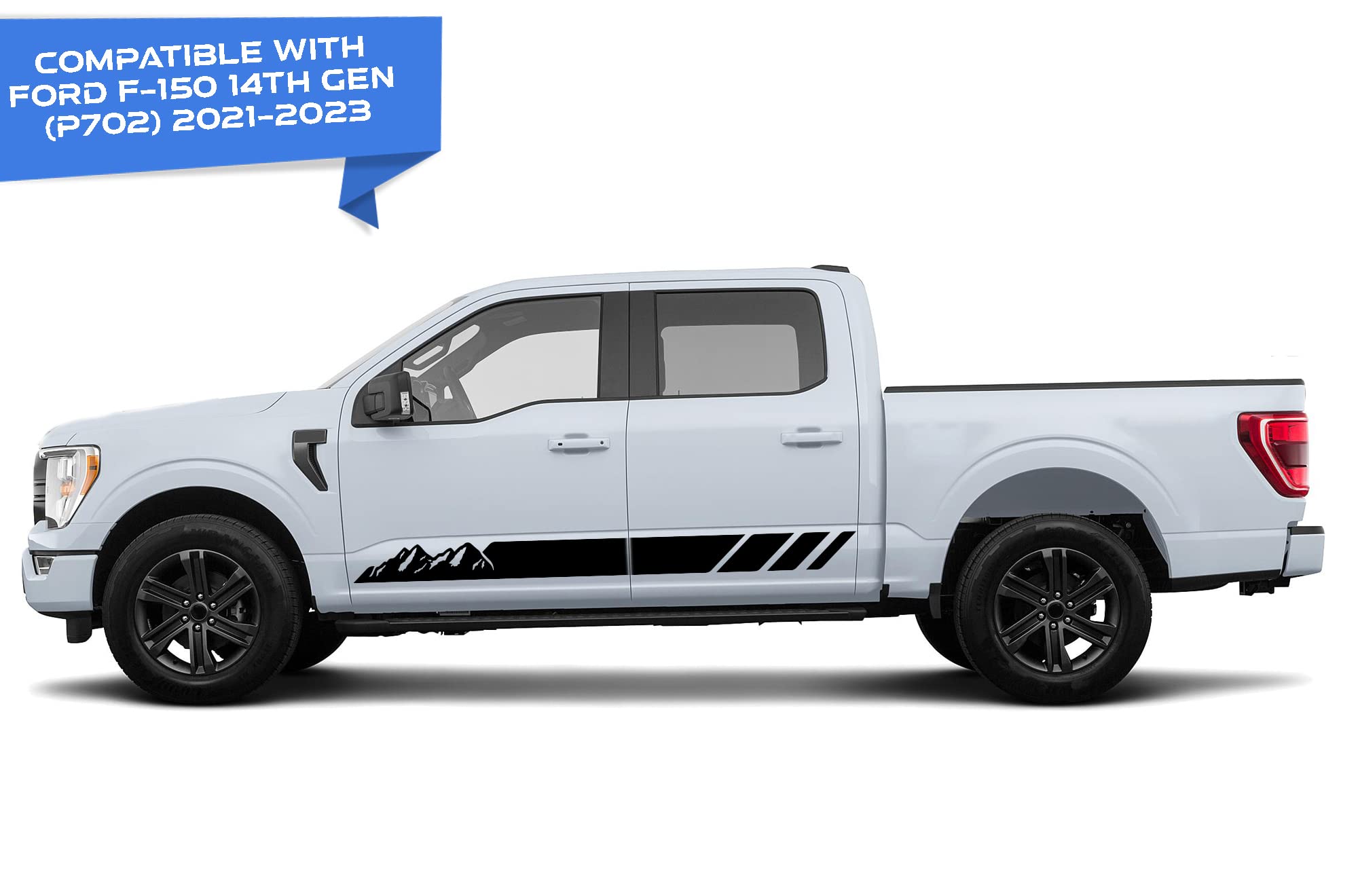 Mountain Stripes Decals Stickers Graphics Compatible with Ford F150 all Generations (2900B)