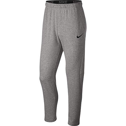 Nike Men's Dry Fleece Training Pants, Dark Grey Heather/Black, Medium