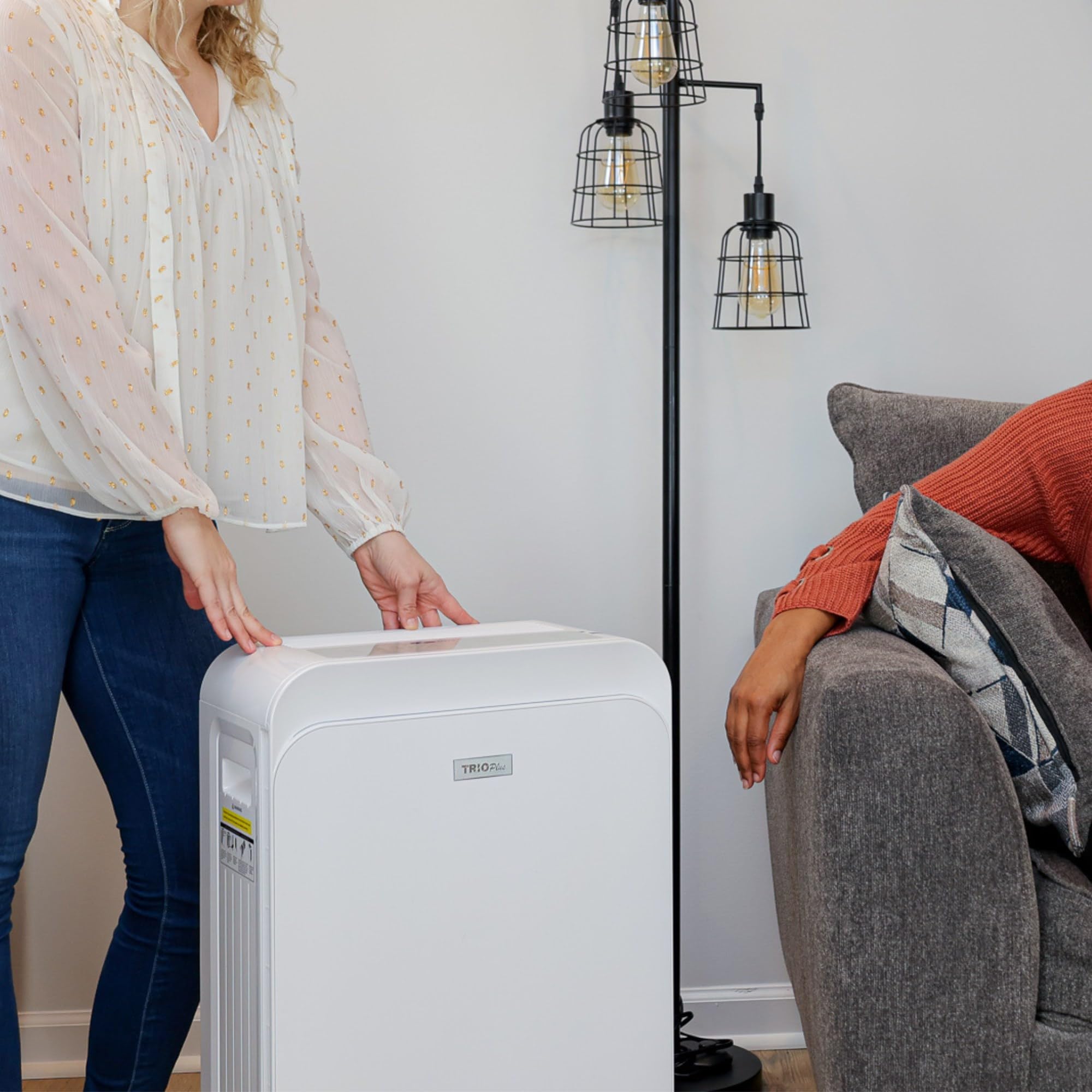 TRIO PLUS 5-Stage HEPA Air Purifier with UVC, PCO, Carbon, Air Quality Sensor, & Auto Function β Covers Up to 3,300 Sq. Ft.