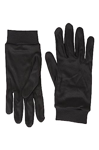 Mountain Warehouse Silk Gloves - 100% Silk Ski Gloves Black Large