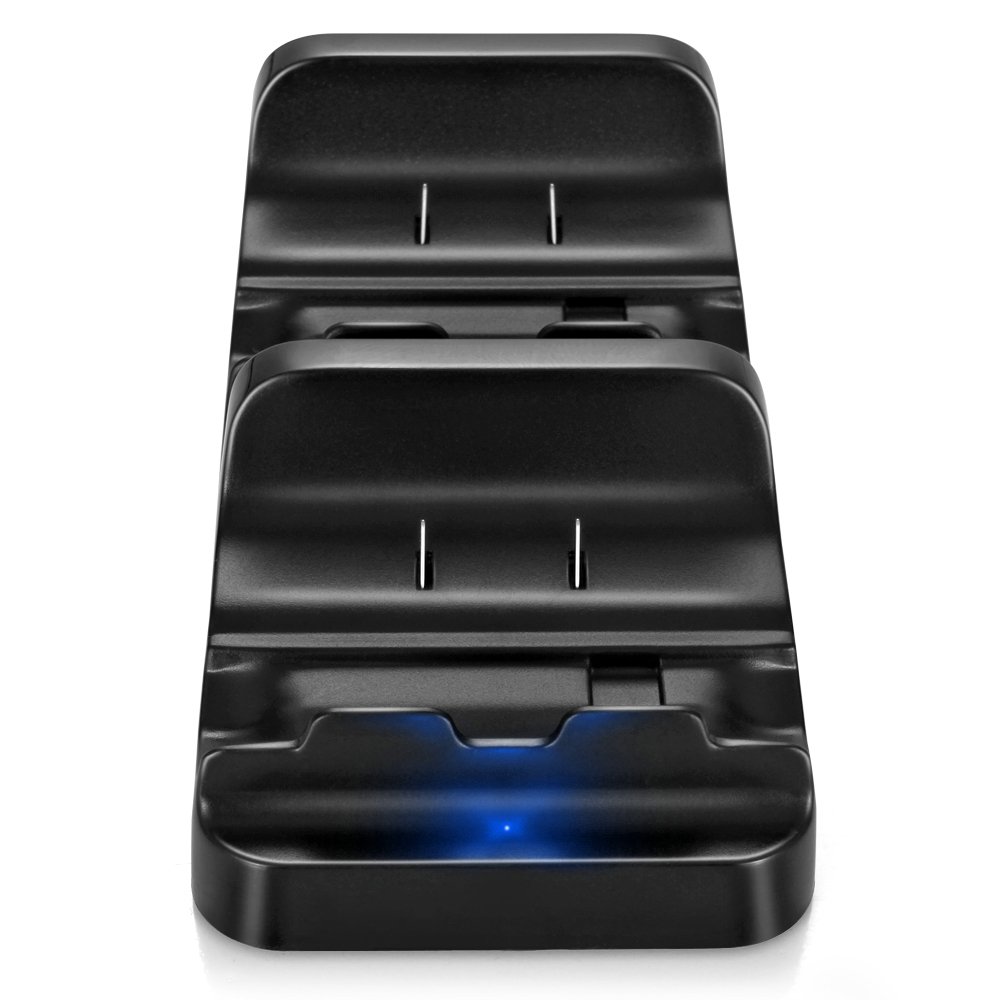 OBVIS for Xbox One (Not for Xbox Series X) Dual Charging Dock Charger Station with 2 Rechargeable Batteries and USB Cable Wireless Controller