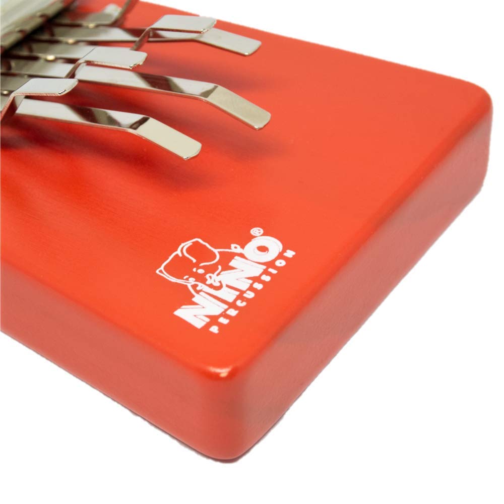 Nino Percussion Kids' Kalimba with Five Chrome Plated Steel Keys, Medium Size-NOT Made in China-Radiata Pine, for Classroom Music or Playing at Home, 2-Year Warranty (NINO964R)