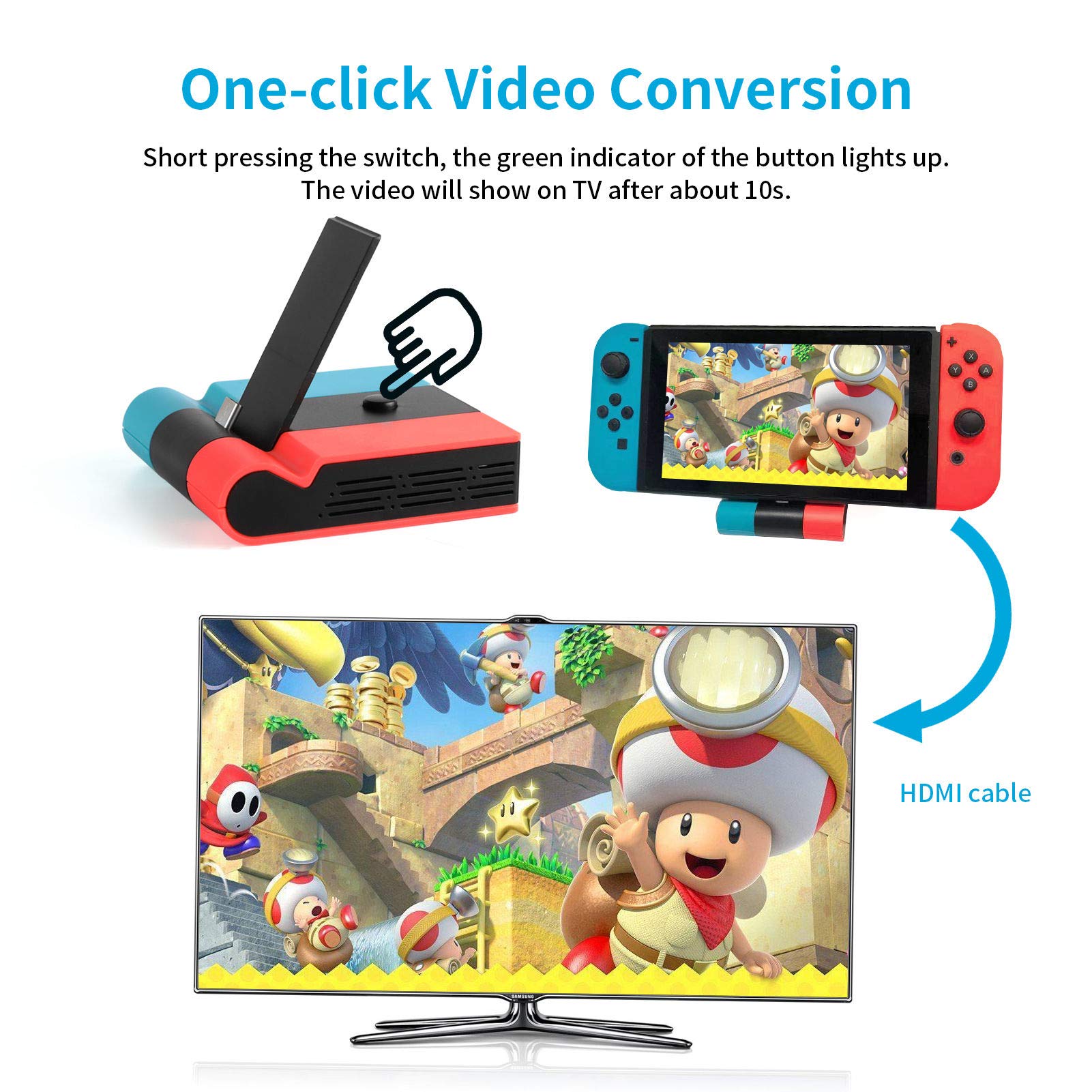 Switch Dock for Nintendo Switch, CTPOWER Portable Switch TV Docking Station Replacement for Nintendo Switch Dock with HDMI, USB 3.0 Port and Air Outlet