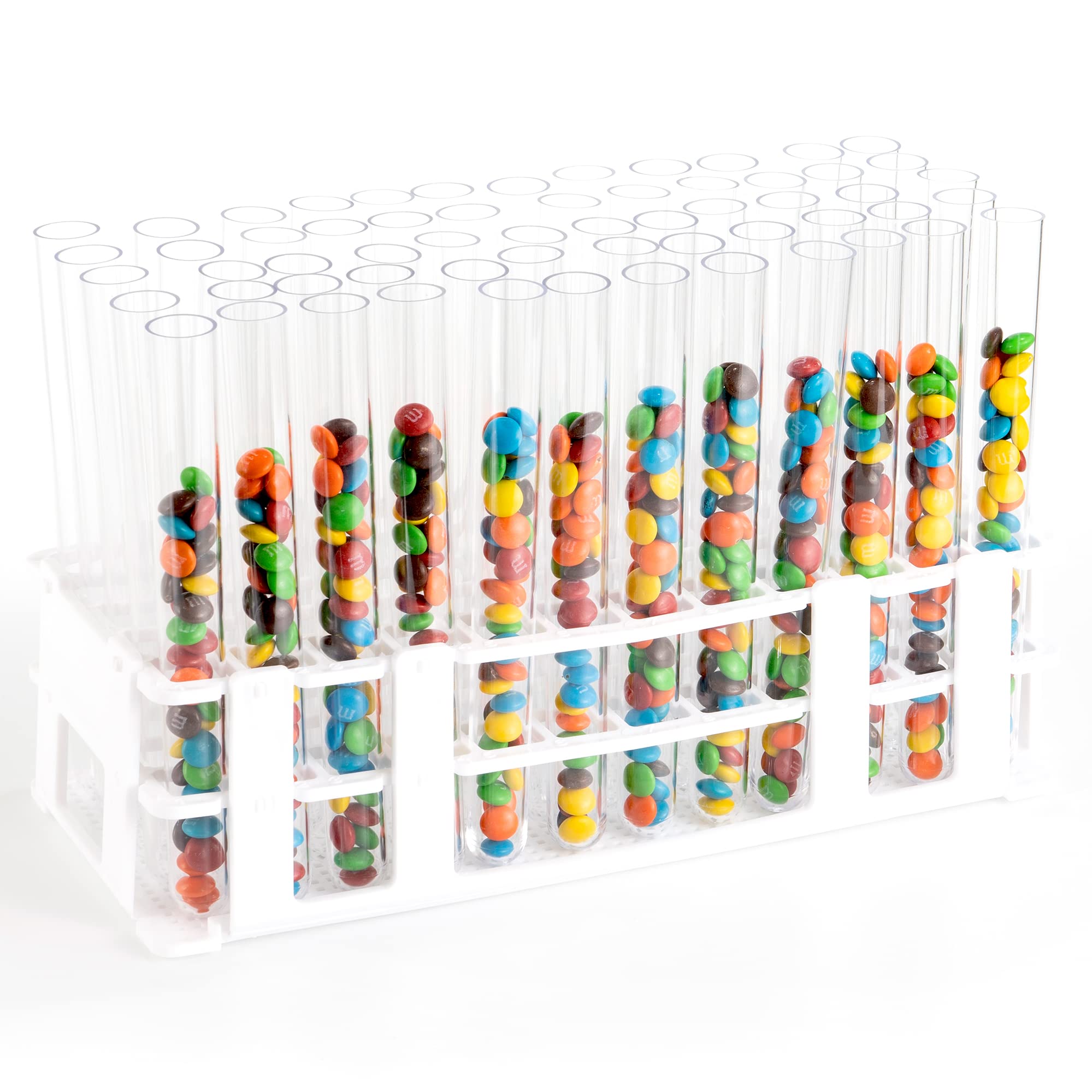 White Plastic Test Tube Rack (5 Pack) | Test Tube Holder for Vials & Tubes for Storing Solids (Beads, Ink Samples & Lip Balm), Liquids (Liquor Shots & Essential Oils) & Hydroponic Plants