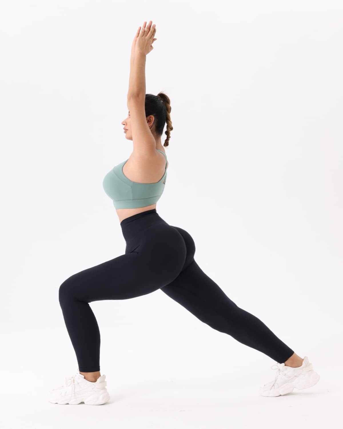 SULTOPY Workout Leggings for Women Seamless Butt Lifting High Waisted Tummy Control Yoga Pants Black