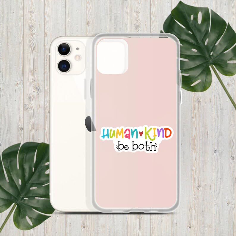 Miraki Human Kind Be Both Sticker, Be Kind, Kindness Sticker, Water Assitant Die-Cut Vinyl Funny Decals for Laptop, Phone, Water Bottles, Kindle Sticker