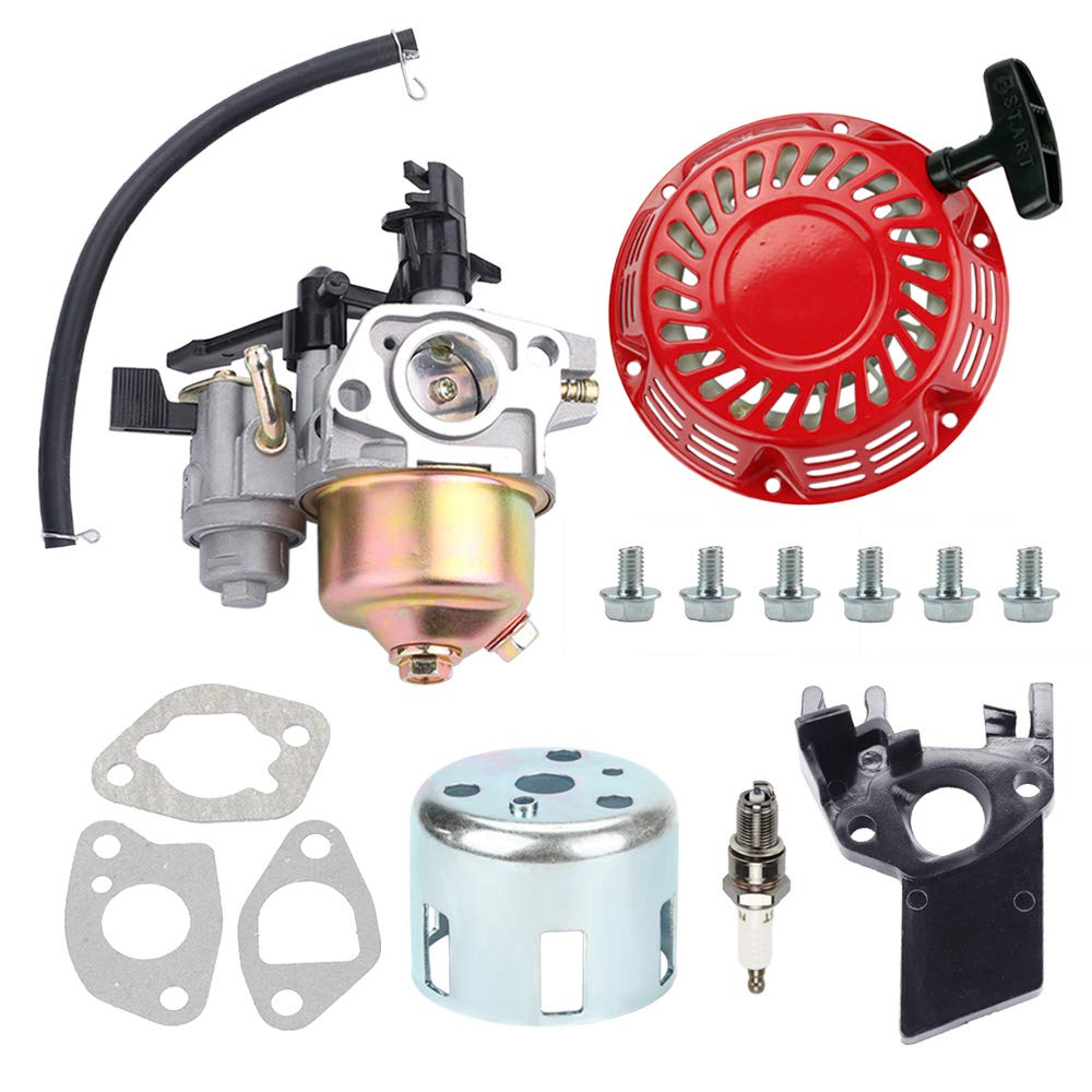 Panari 212CC Carburetor + Recoil Pull Starter for Harbor Freight Predator 69727 60363 68121 68120 69730 173CC Honda GX160 6.5 HP 7HP Go Kart OHV Engine