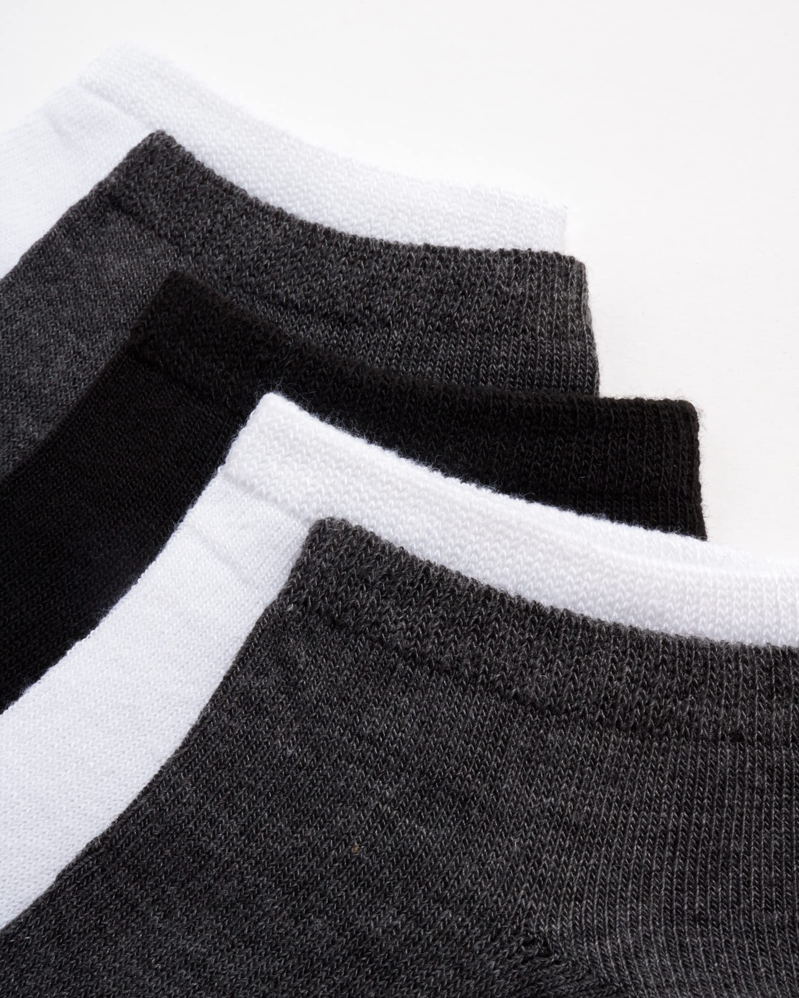 Rampage Women's Socks - 10 Pack No Show Athletic Socks (Black/White/Grey, 6-10)